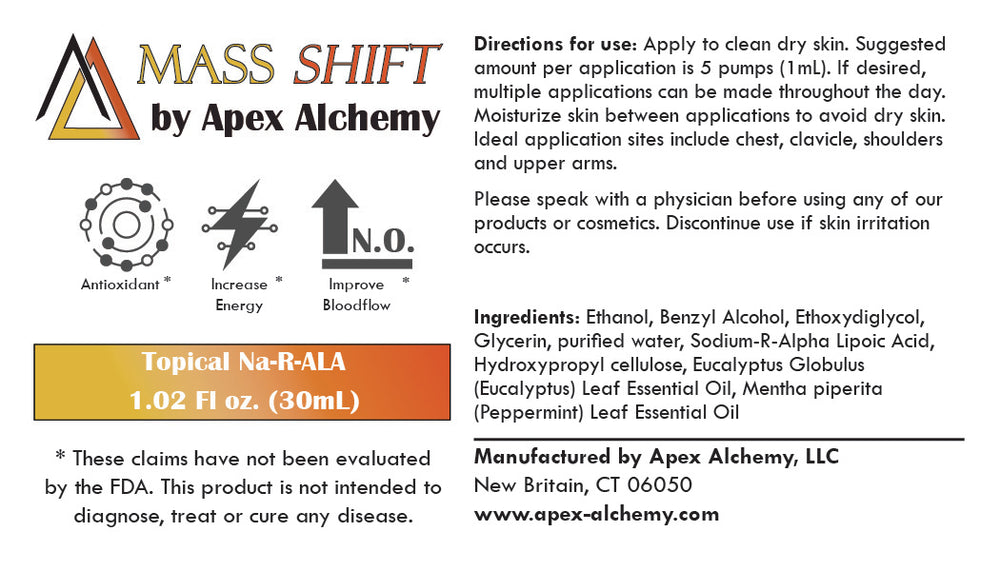 Mass Shift | Topical Sodium-R-Alpha Lipoic Acid