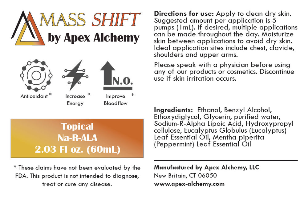 Mass Shift | Topical Sodium-R-Alpha Lipoic Acid
